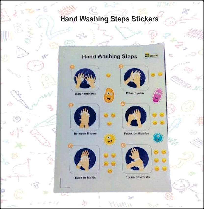 Hand Washing Steps Stickers - – Our Preschool Hub